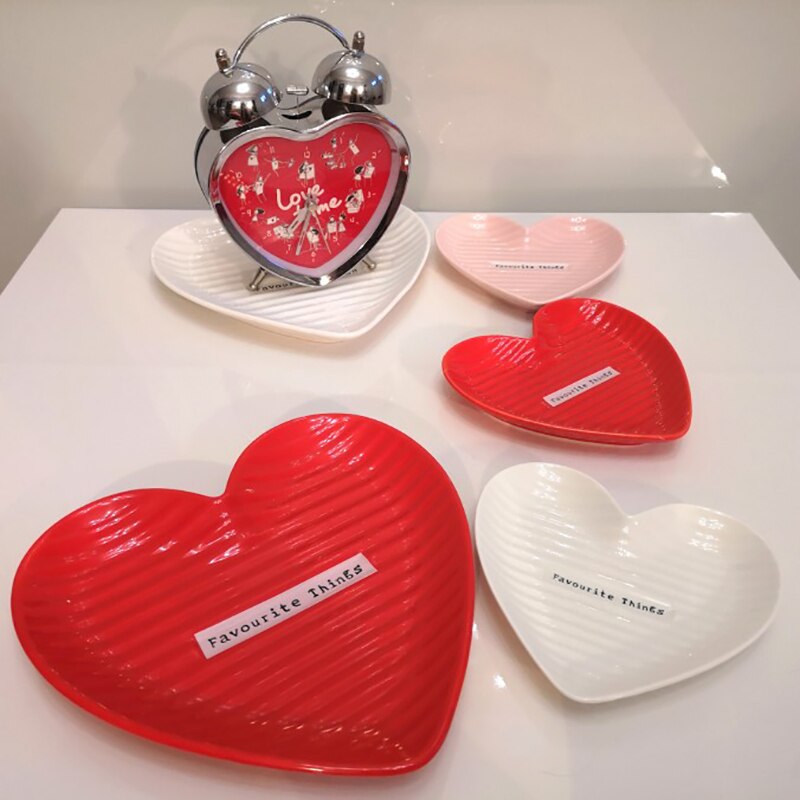 Nordic Ceramic Heart-shaped Plate Love Heart Break... – Grandado