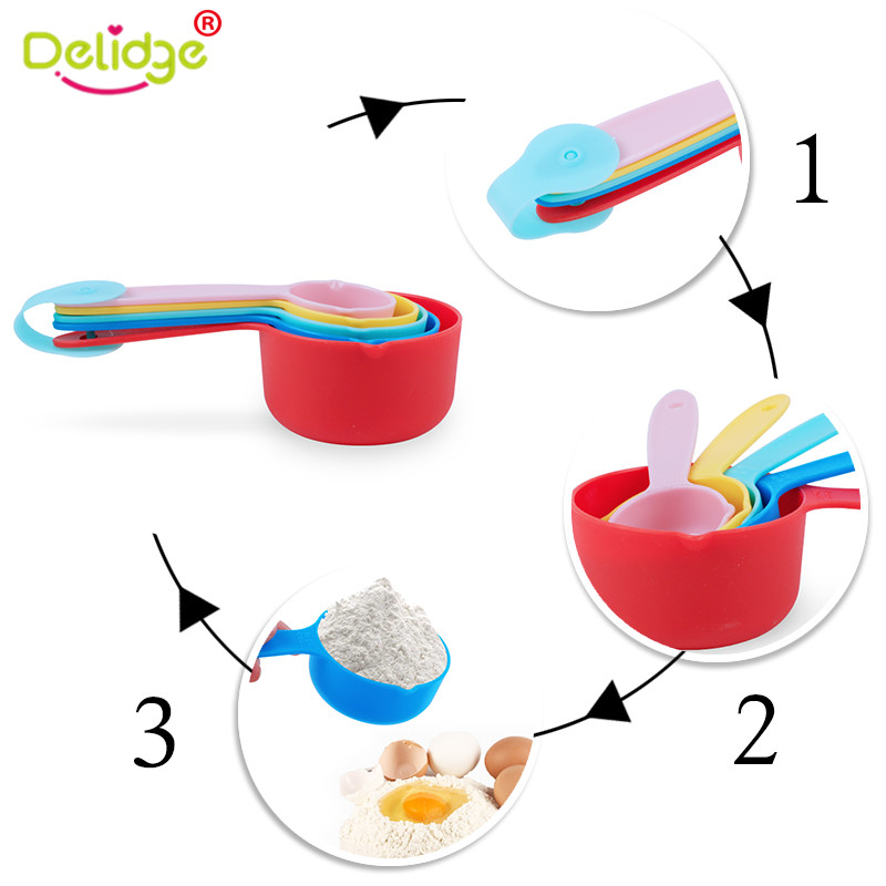 5pcs/set Measuring Cups Colorful Plastic (30/ 60 /... – Grandado