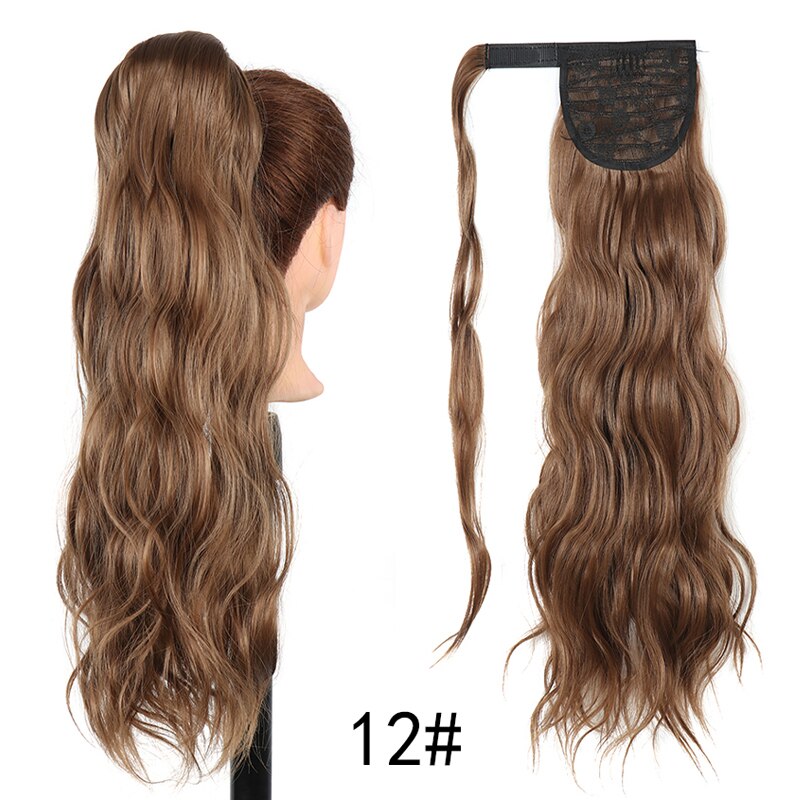 24 '' Long Water Wave Ponytail Extensions Body Wra... – Vicedeal