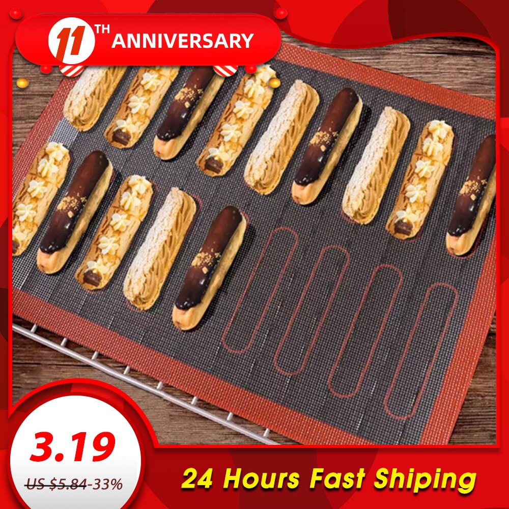 30X40Cm 18 Eclairs Non Stick Bakmat Oven Sheet Lin... – Grandado