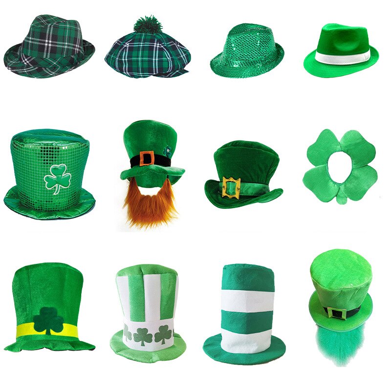 St Patricks Day Green Shamrock Clover Hat Decorati... – Grandado
