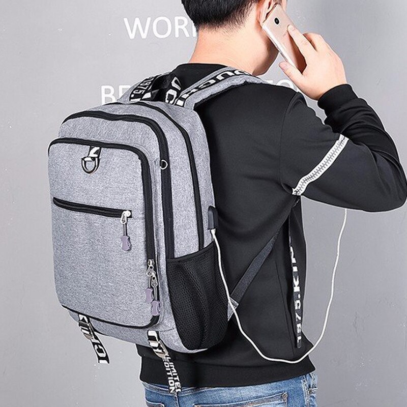 Waterproof USB charging men schoolbag teenage teen... – Grandado