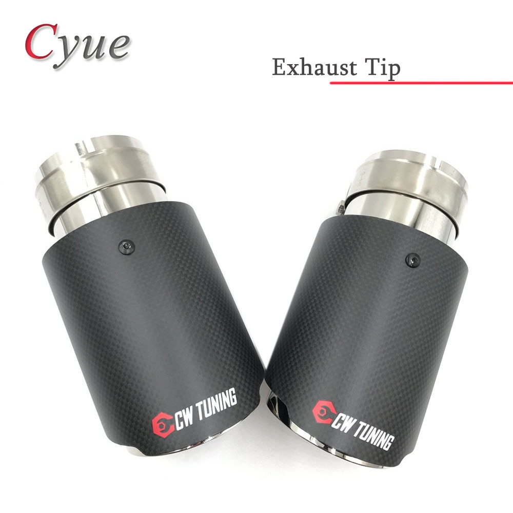 1 Stuk Glossy Carbon Auto Uitlaatsysteem Uitlaat T... – Vicedeal