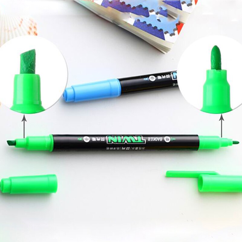 Candy colored double headed student mark marker wa... – Vicedeal