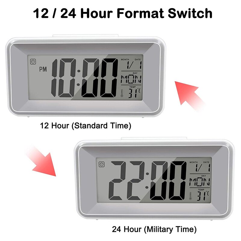 Digital Alarm Clock, Small LCD Desk Table Clock wi... – Grandado