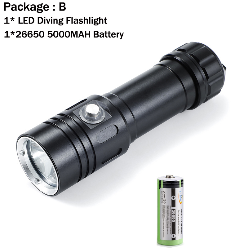 Ekaiou LED Dive Light 2000 Lumens L2 Diving Flashl... – Grandado