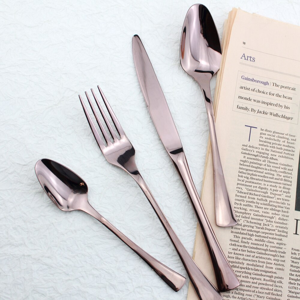 High Grade Glossy Stainless Steel Western Dinnerwa... – Grandado