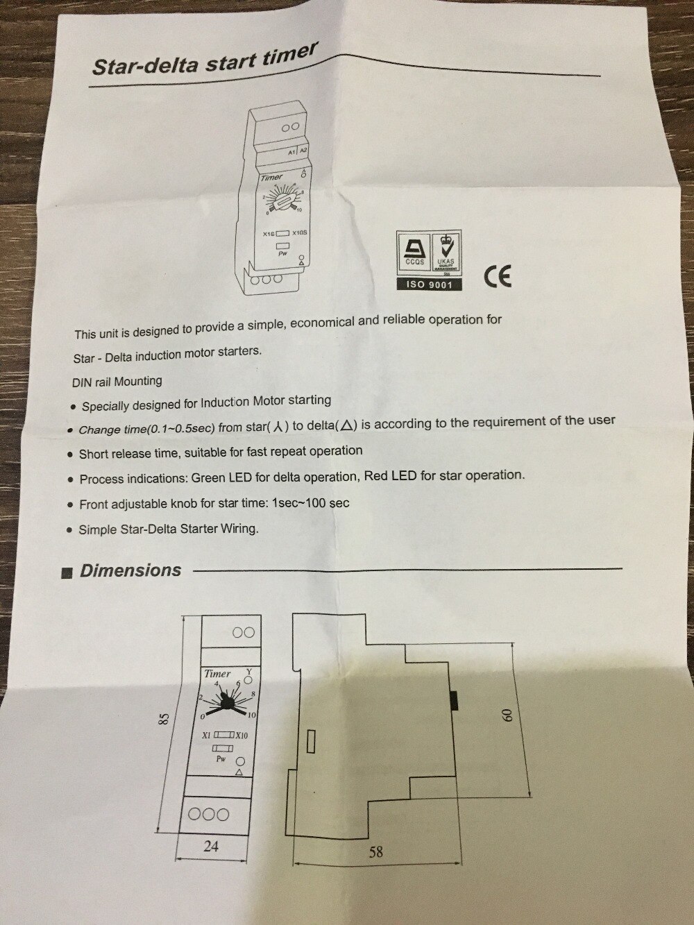 DHC time relay DHC19-Y star delta start time relay... – Grandado