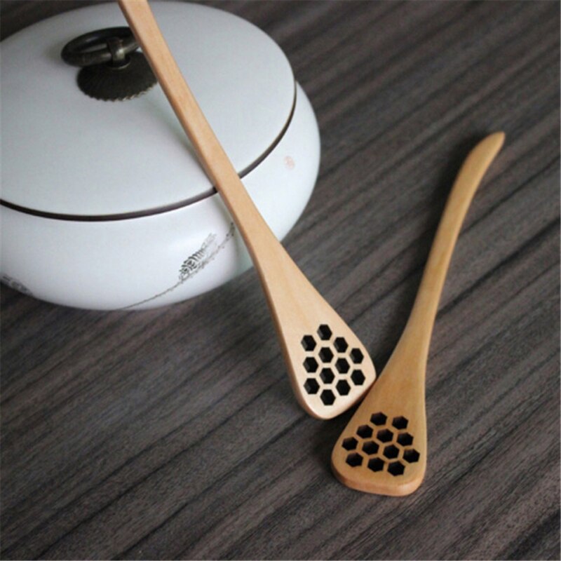 Praktische Lange Handvat Hout Honing Lepel Mengen ... – Grandado