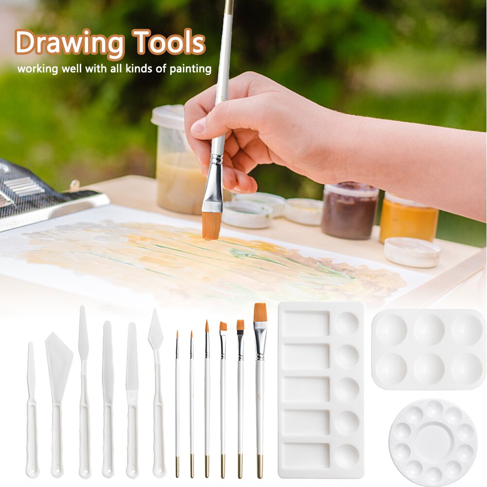 15pcs Drawing Brushes Oil Paint Tool Set Crafts Po... – Grandado