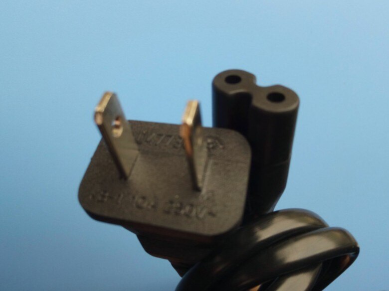 US 2-Prong Two Prongs Port AC Power Cord Cable Con... – Vicedeal