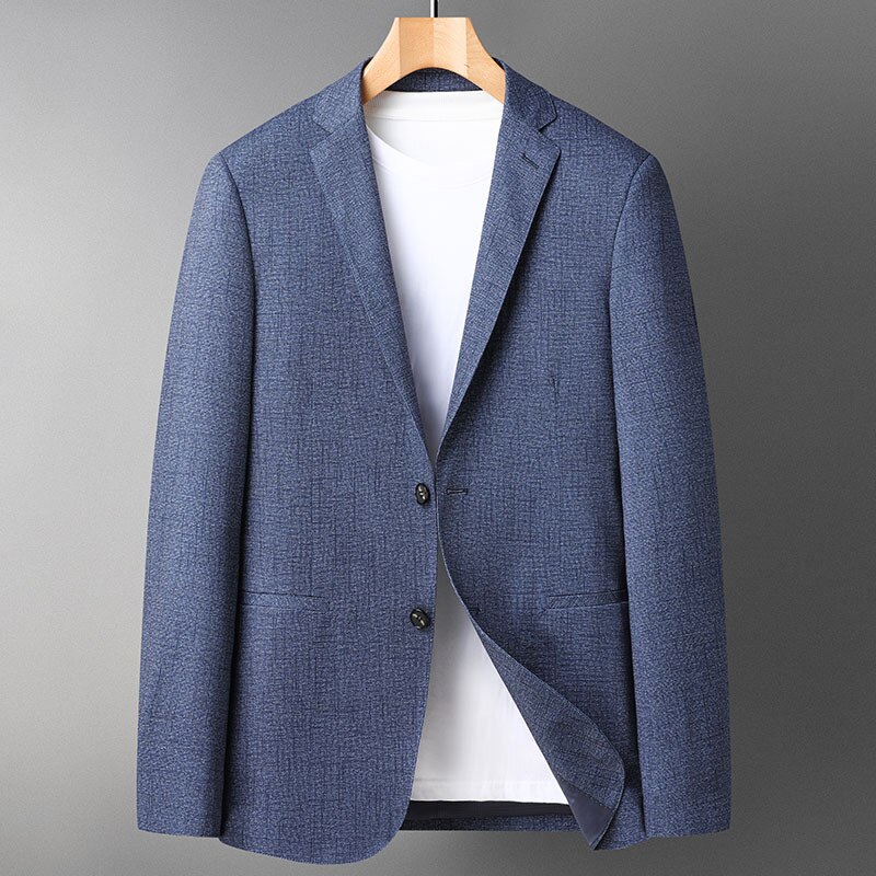 Brand Spring Blue Casual Suits for Men Pure Color ... – Vicedeal