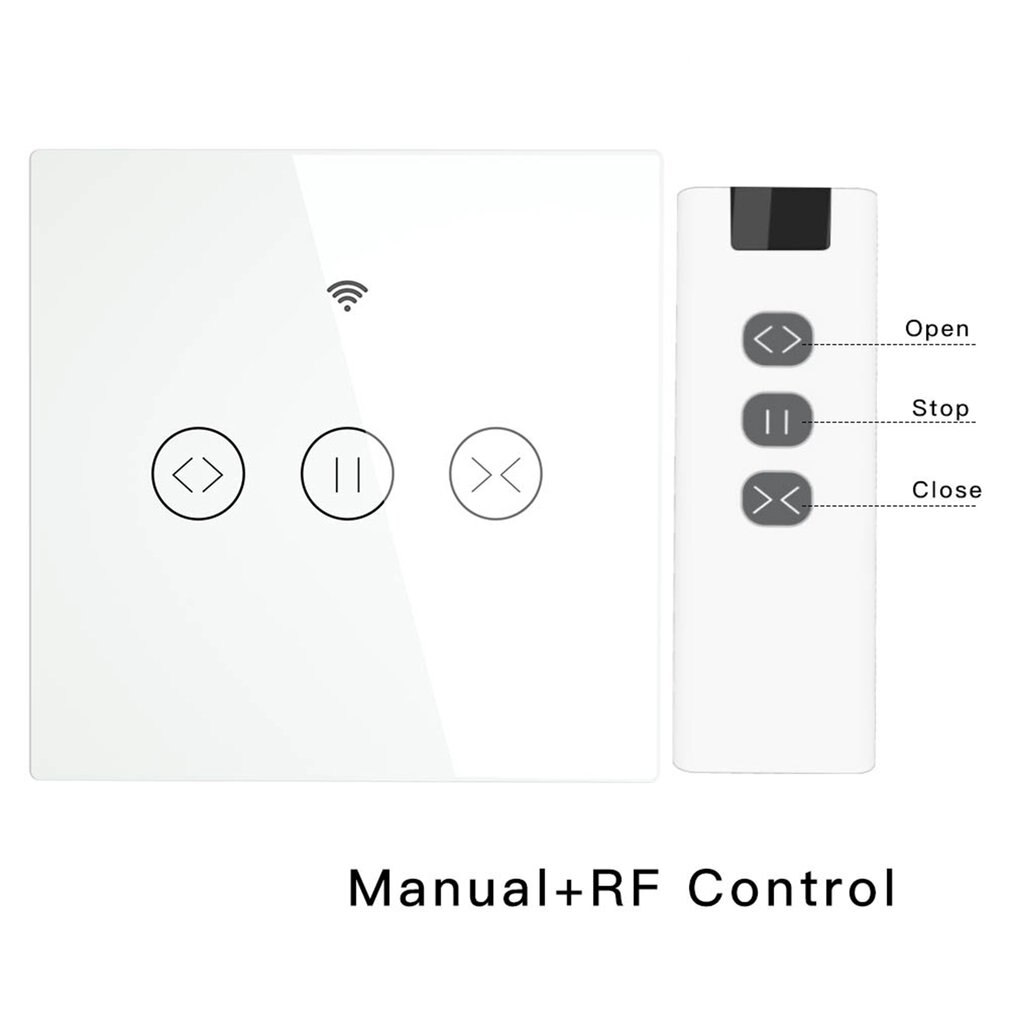 WiFi-rf Smart Touch Curtain switch, Blinds Roller Shutter door Switch ...