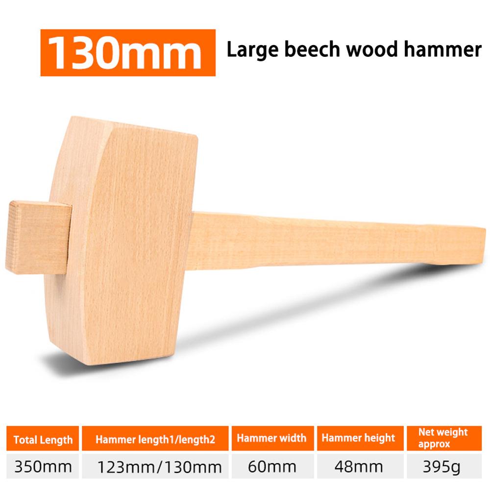Solid Beech Wood Hammer 84/100/140mm Carpenter Woo... – Grandado