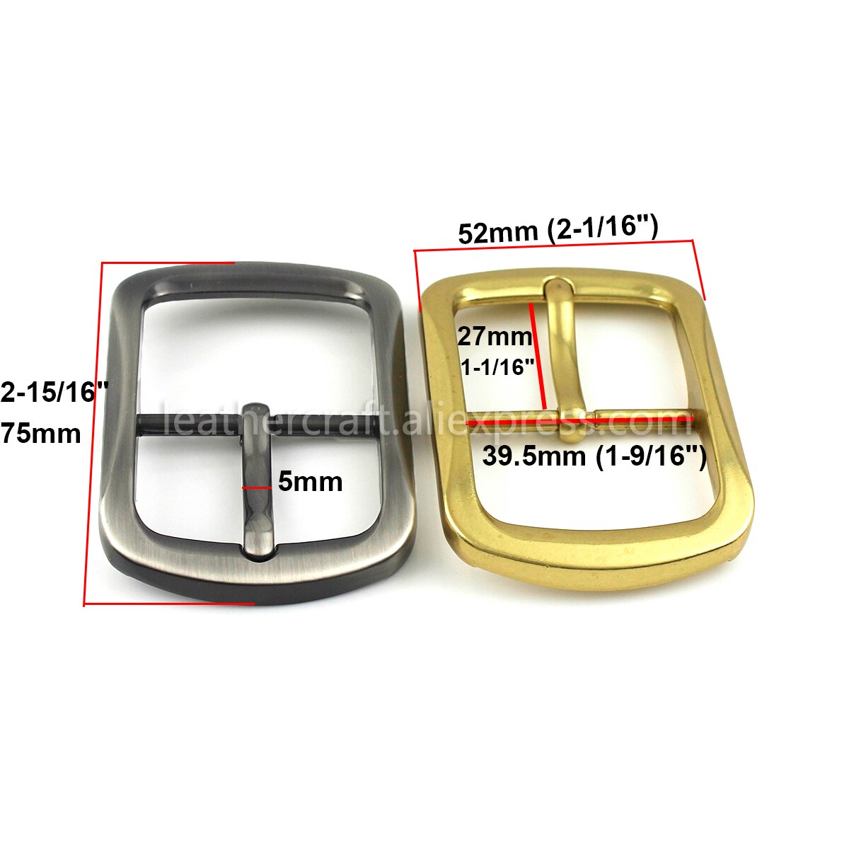 1x Metal Belt Buckle Center Bar Single Pin Buckle ... – Grandado