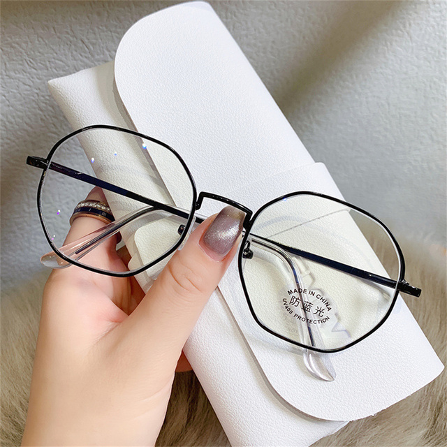 Trendy Transparent Computer Metal Frames Women Men... – Grandado