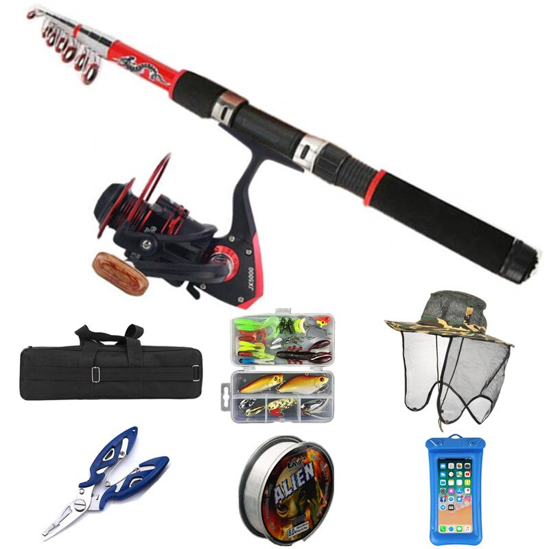 Rod Reel Set Fishing Rod and Reel Combo Full Kit L... – Vicedeal