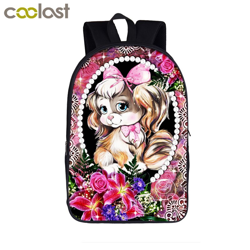 cute Yorkshire Terrier dog print backpack women ru... – Grandado