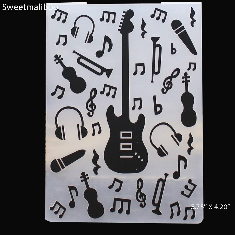 Music Note guitar Embossing folder plastic Scrapbo... – Vicedeal