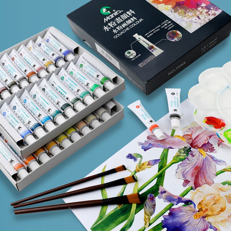 Marie's Gouache Set 12/18/24/36 Kleuren Gouache Pi... – Grandado