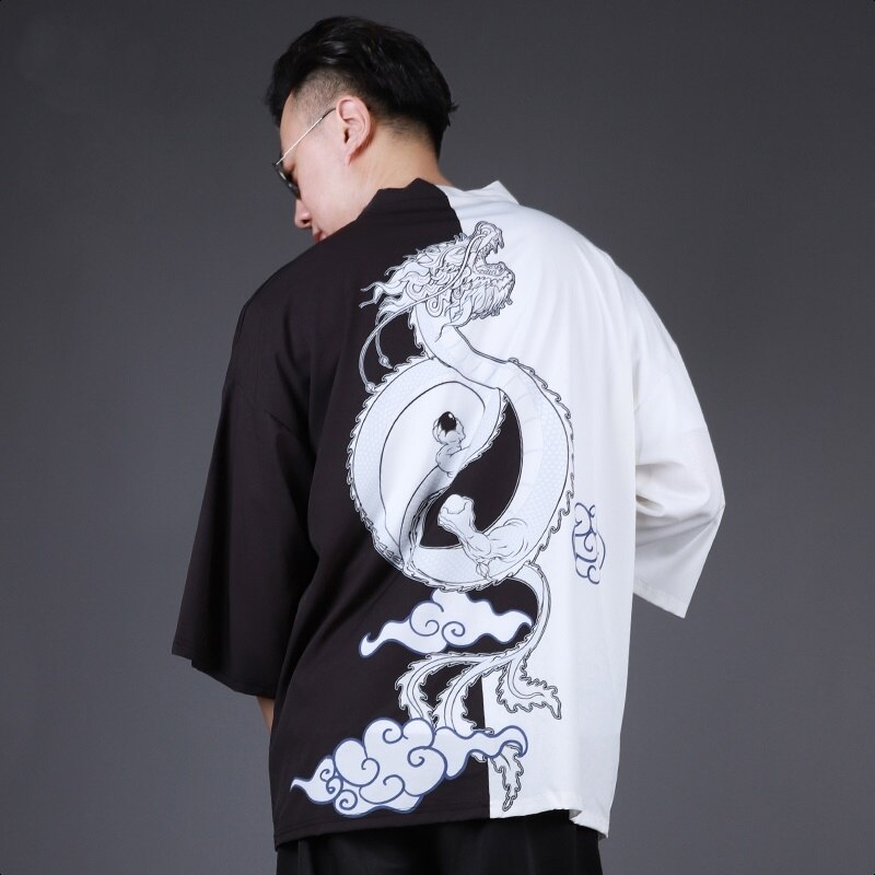 Yukata haori men Japanese kimono cardigan men samu... – Grandado