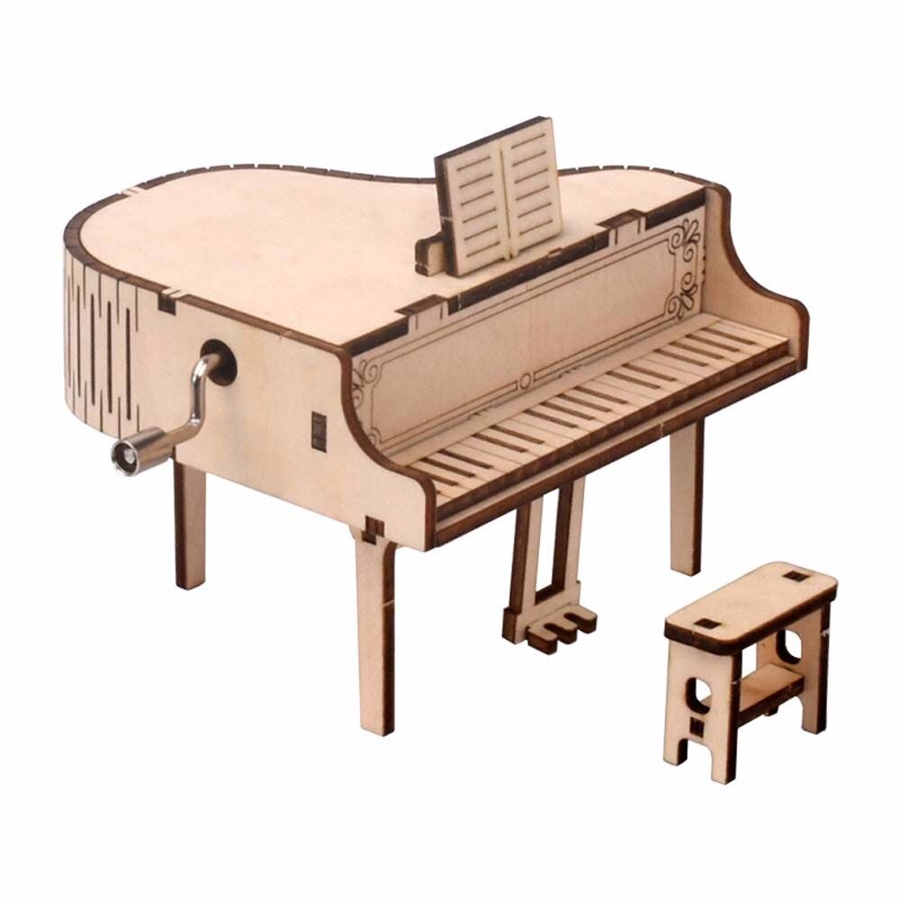 Creatieve Handgemaakte Piano Muziekdoos Model Kits... – Vicedeal