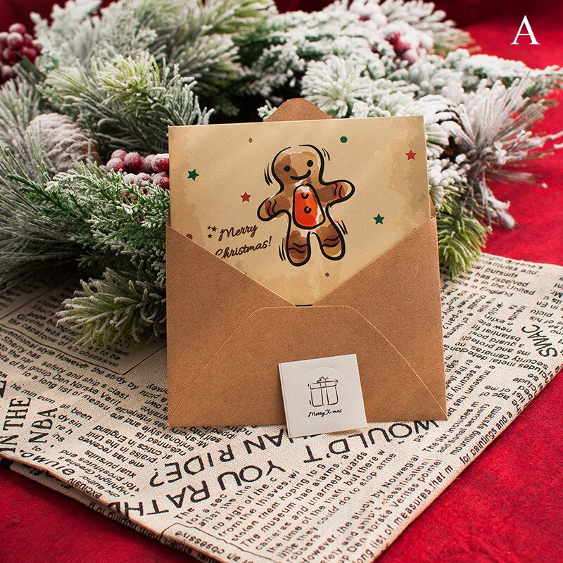 Year Merry Christmas Greeting Cards Kraft Paper Co... – Grandado