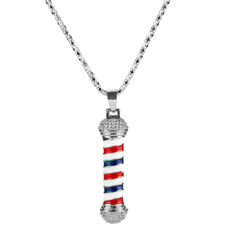 3D Barber Necklae Magic Barber Shop Pendant Hip Ho... – Vicedeal