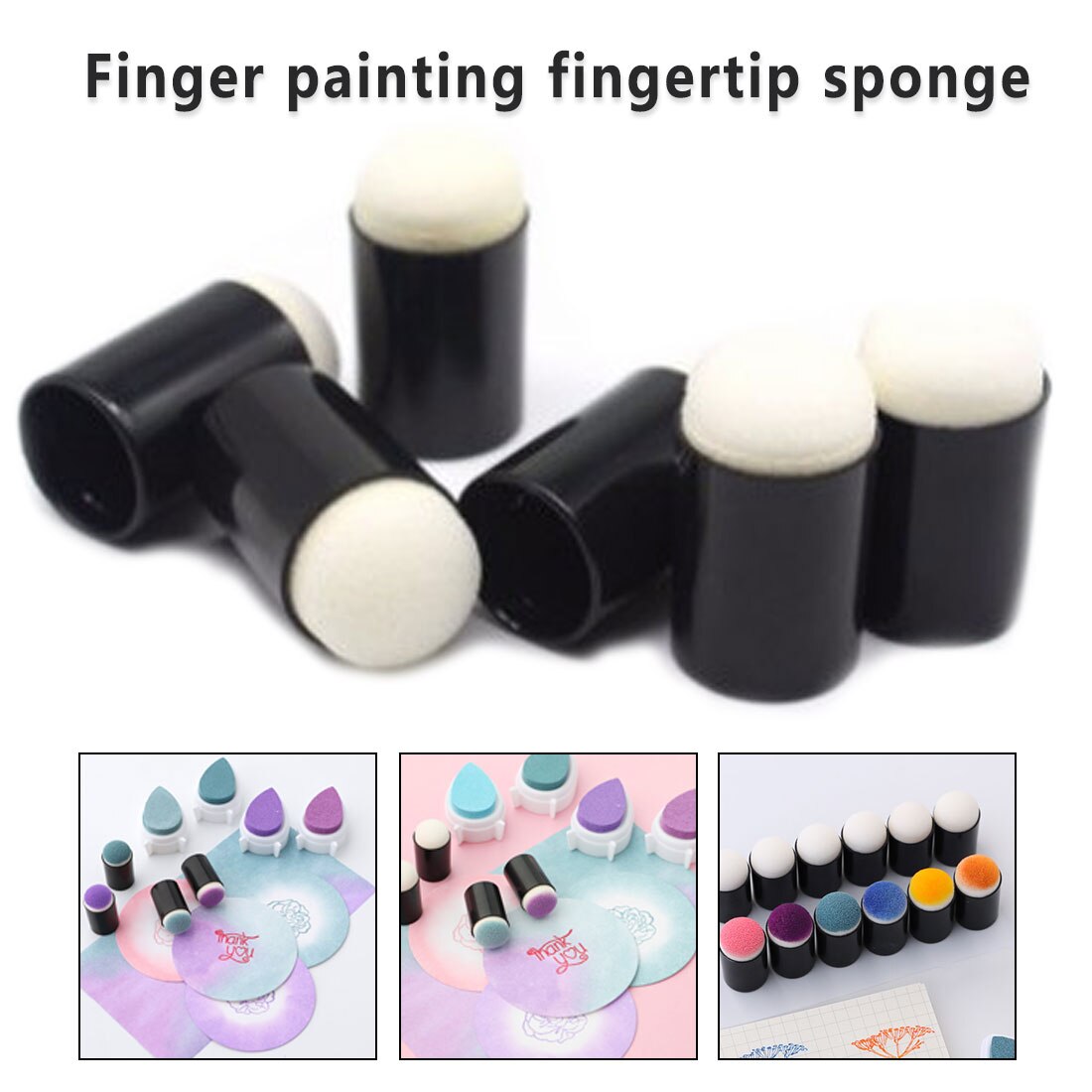 10/20/40pcs finger painting sponge finger set spon... – Grandado