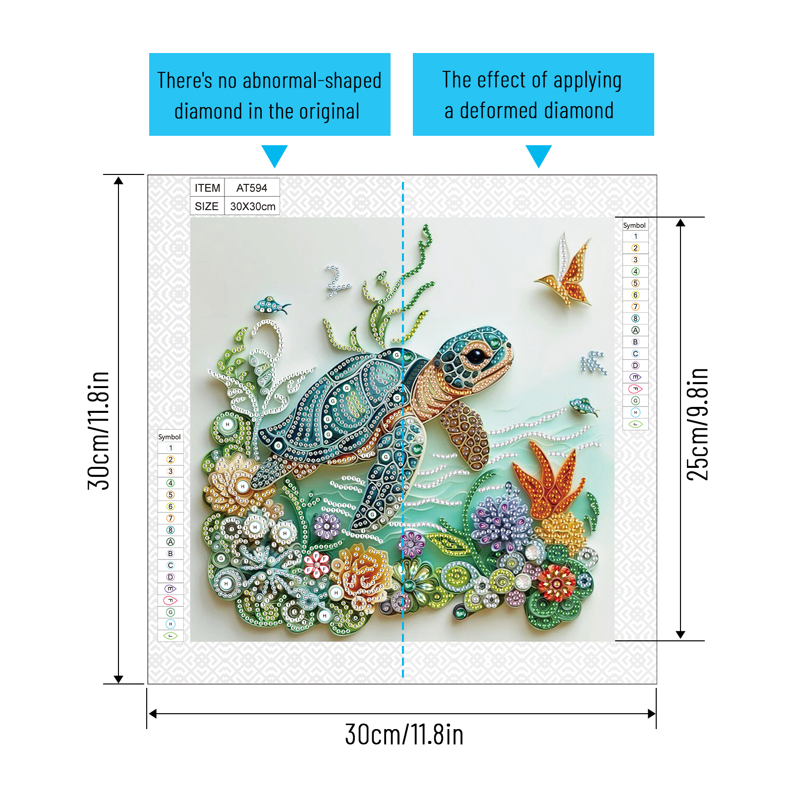 DIY Turtle and Flower 5D Special Shape Diamond Art... – Grandado