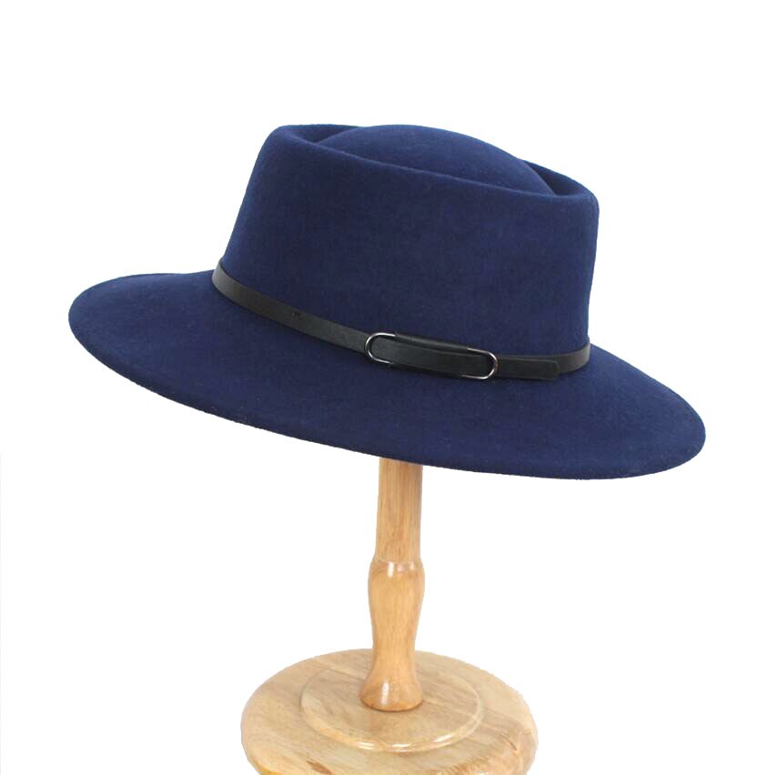 2022 Wool hat round top Fedora Hats for women felt... – Grandado