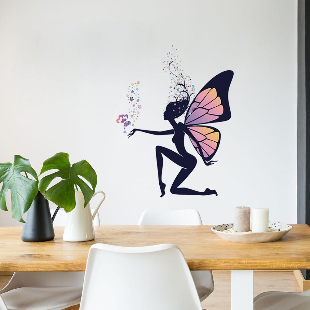 Butterfly elf wall Sticker wallpaper for girl room... – Grandado