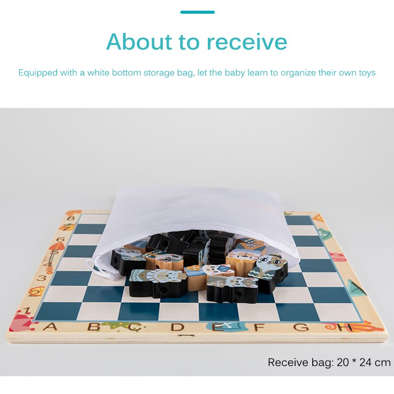 Wooden 3D Chessboard Magnetic Animal Chess Pieces ... – Grandado