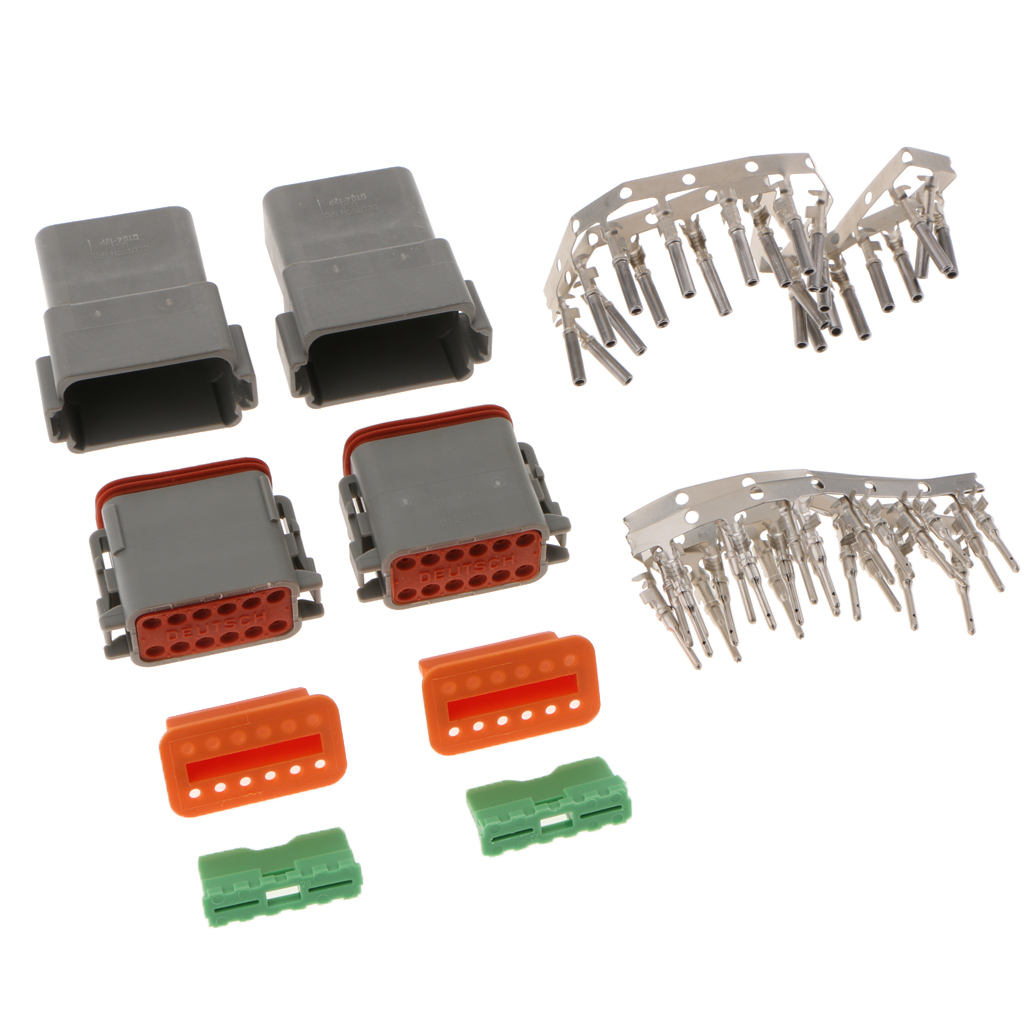 2 Sets Kit DT 12 Pin Waterproof Electrical Wire Co... – Grandado