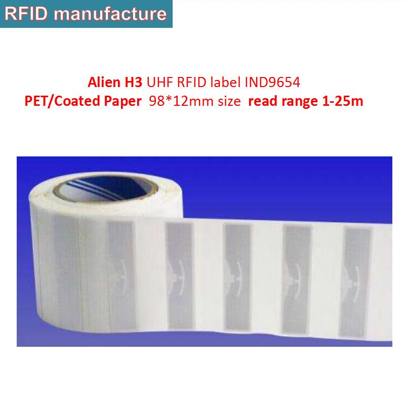 UHF RFID tag 97*23mm sticker Alien 9654 wet inlay ... – Grandado