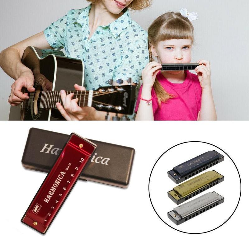 10 Hole Harmonica Metal Harmonica Woodwind Instrum... – Grandado