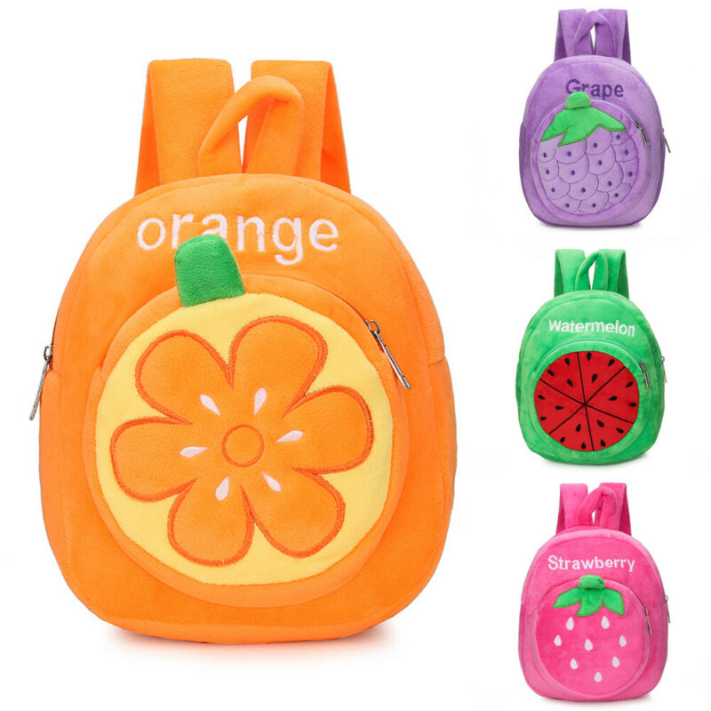 Plush Baby Strawberry Fruits Soft Backpack Cartoon... – Grandado