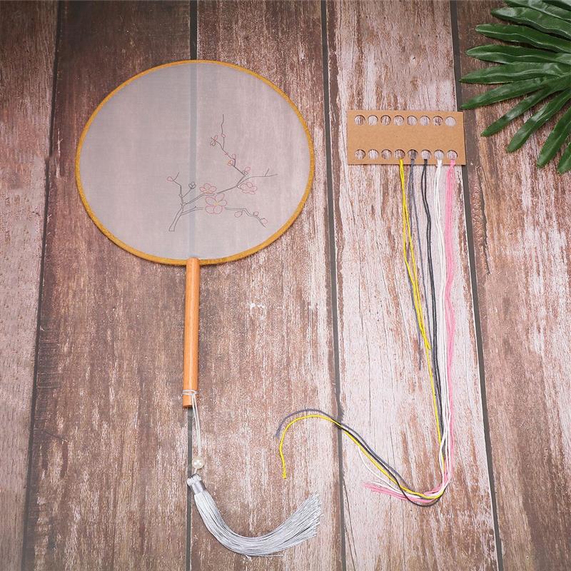 Embroidery Silk Fan Kit Chinese Fan Making Materia... – Grandado