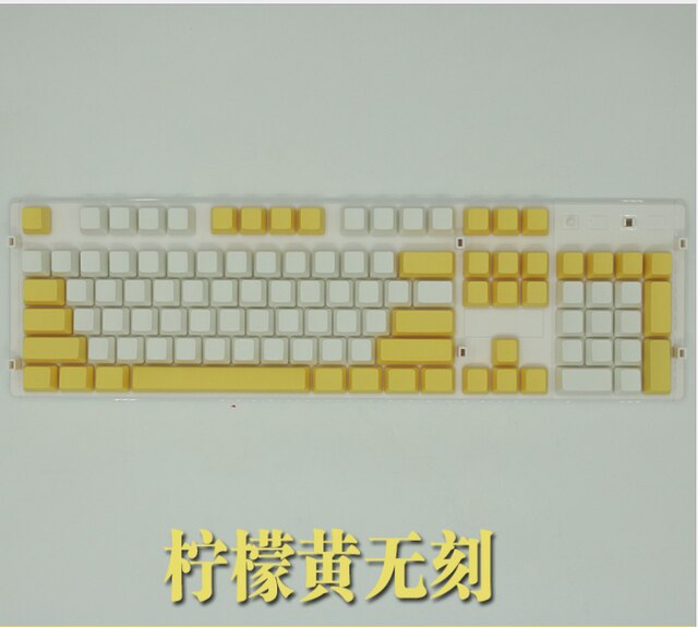 Mechanical Keyboard Keyscaps Yellow PBT OEM Profil... – Grandado