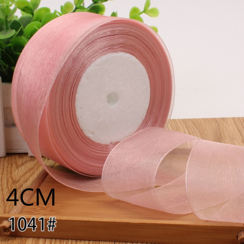 Pink Meat 12mm-50mm 50yards Organza Ribbon For Wra... – Grandado