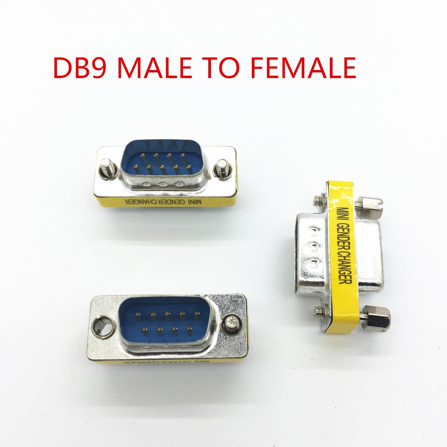 DB9 VGA 9 Pin MALE TO FEMALE Mini Gender Changer C... – Vicedeal