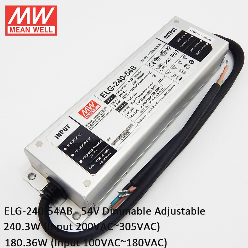 Moyenne bien ELG-240-54AB 3Y 240W LED gradation al... – Grandado