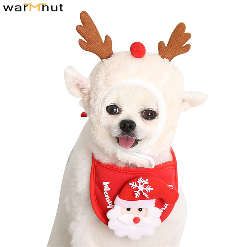Warmhut Kerst Hond Kostuum Hoed Bandana Set Santa ... – Vicedeal