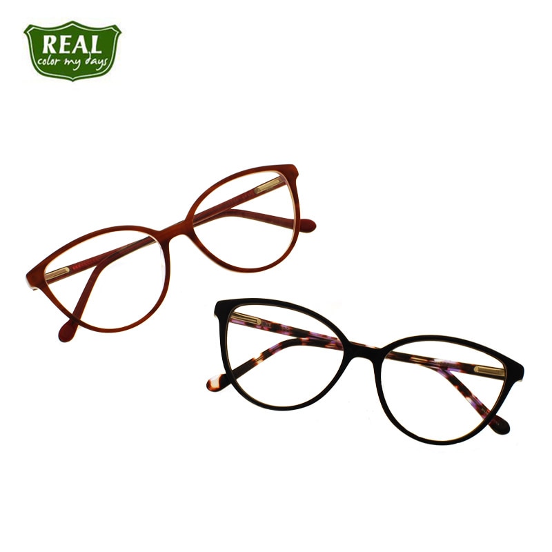 Eyeglasses frame Cateye Acetate Spectacles frame f... – Grandado