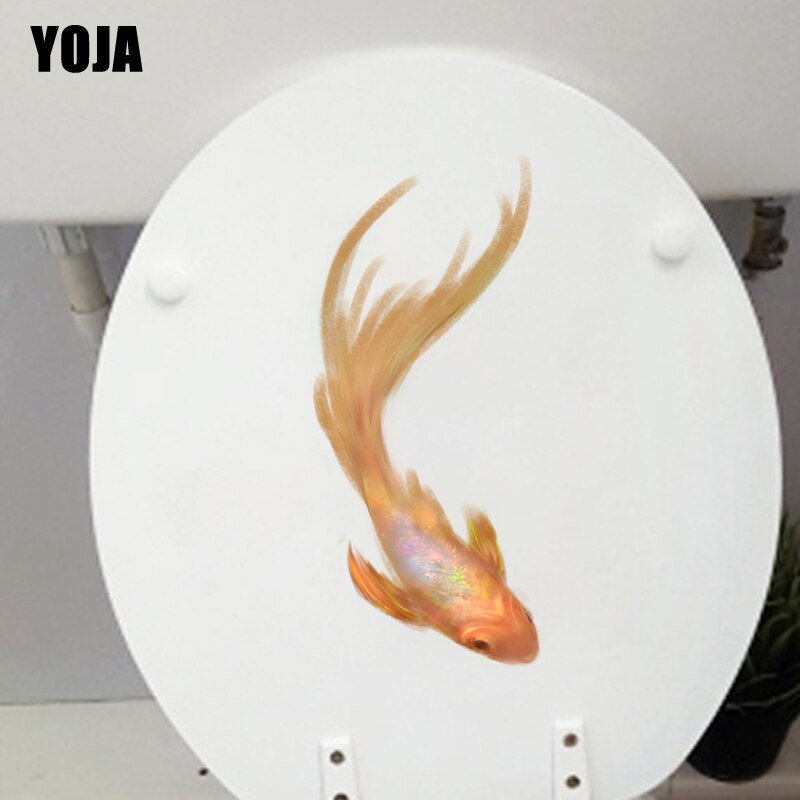 YOJA 10.7*24.3CM Cute Goldfish Wall Sticker Toilet... – Grandado