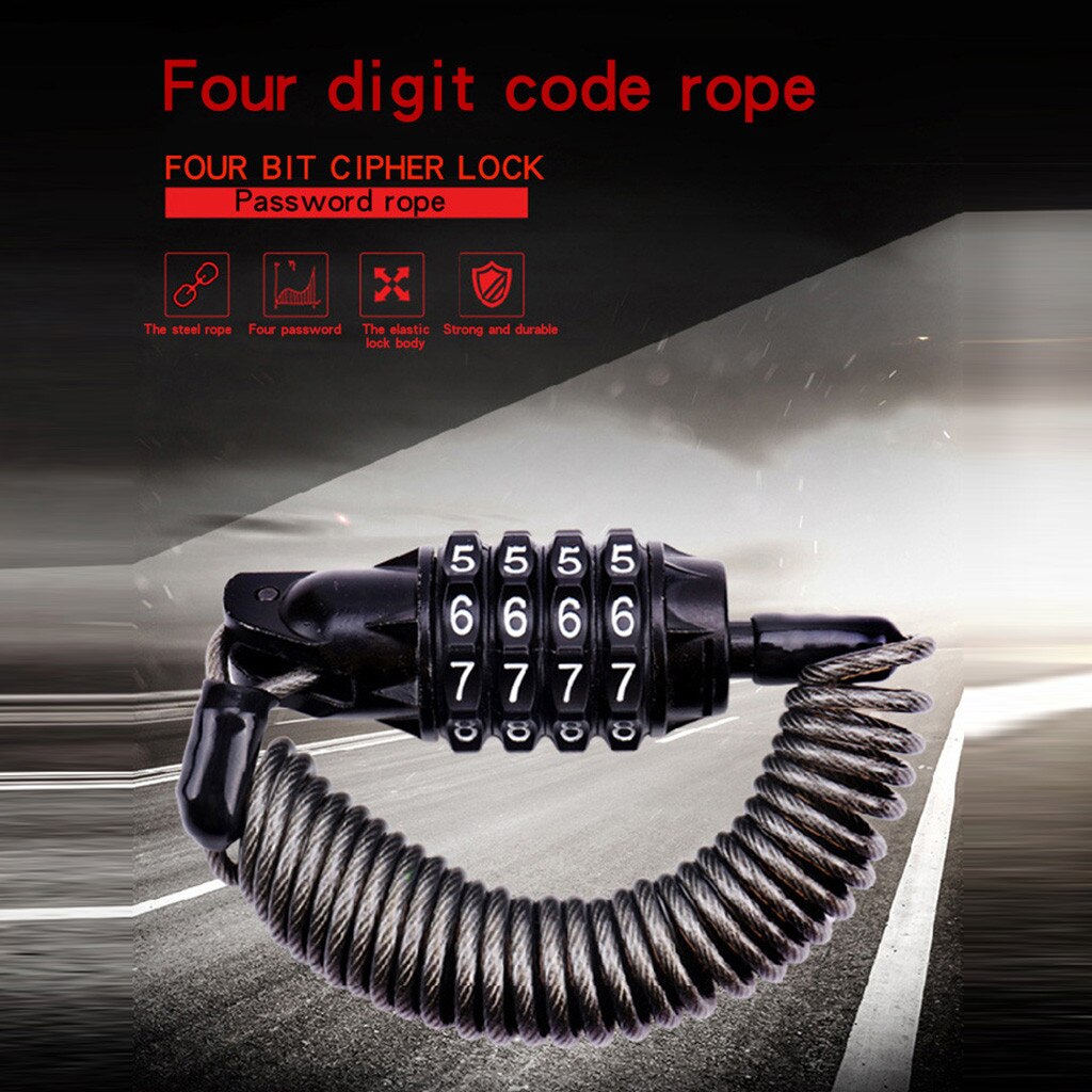 Security Fietsslot 4 Digit Resettable Combinatie C... – Grandado