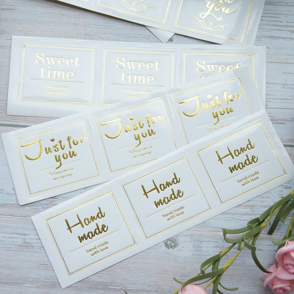 10 vellen Goud verpakking seal Papier Sticker Als ... – Grandado