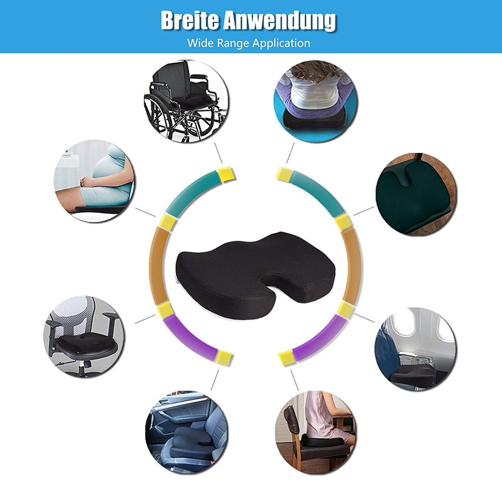 Rejse åndbar sædehynde coccyx ortopædisk hukommels... – Grandado