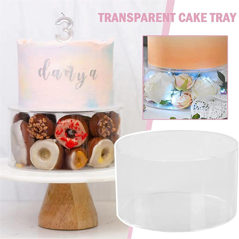 Transparent Round Acrylic Cake Display Board Cake ... – Vicedeal