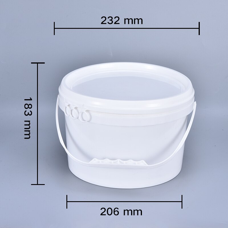 6L Round Plastic Bucket With Handle and Lid Food G... – Vicedeal